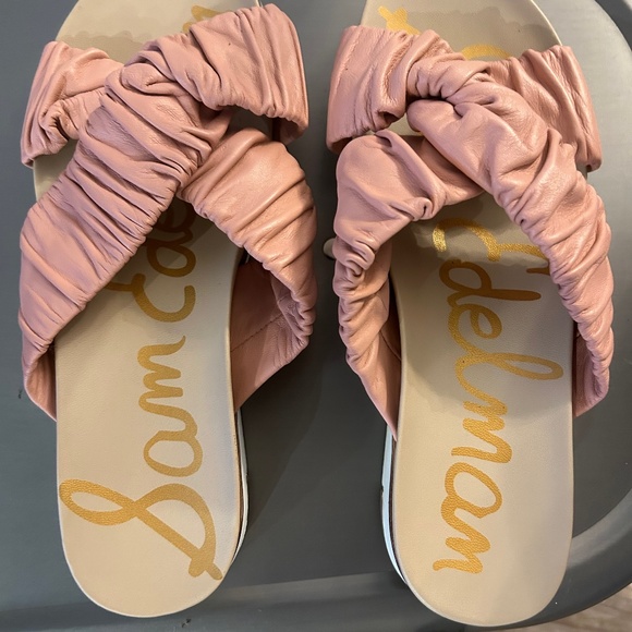 Sam Edelman | Shoes | Sam Edelman Aida Ruched Crossover Leather Sandals ...